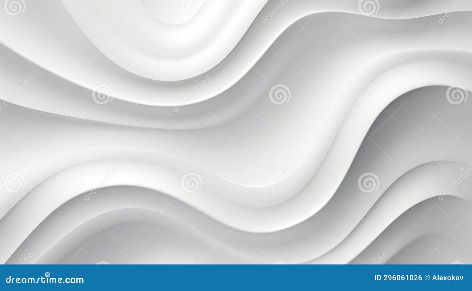 White Wavy Background. 3d Vector Illustration with Smooth Lines Stock ...