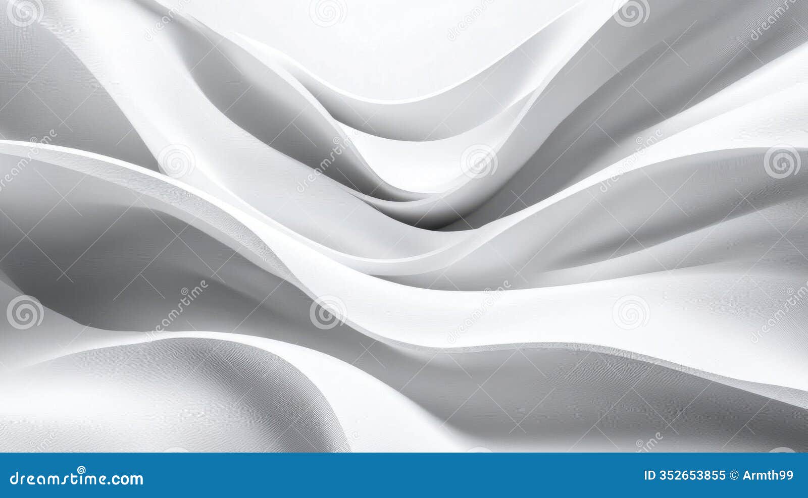 White Wavy Fabric Flows Gracefully, a Smooth Texture Background with ...