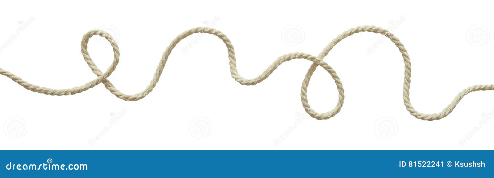 Red Rope Isolated On White Background, Loop Shape Royalty-Free Stock ...