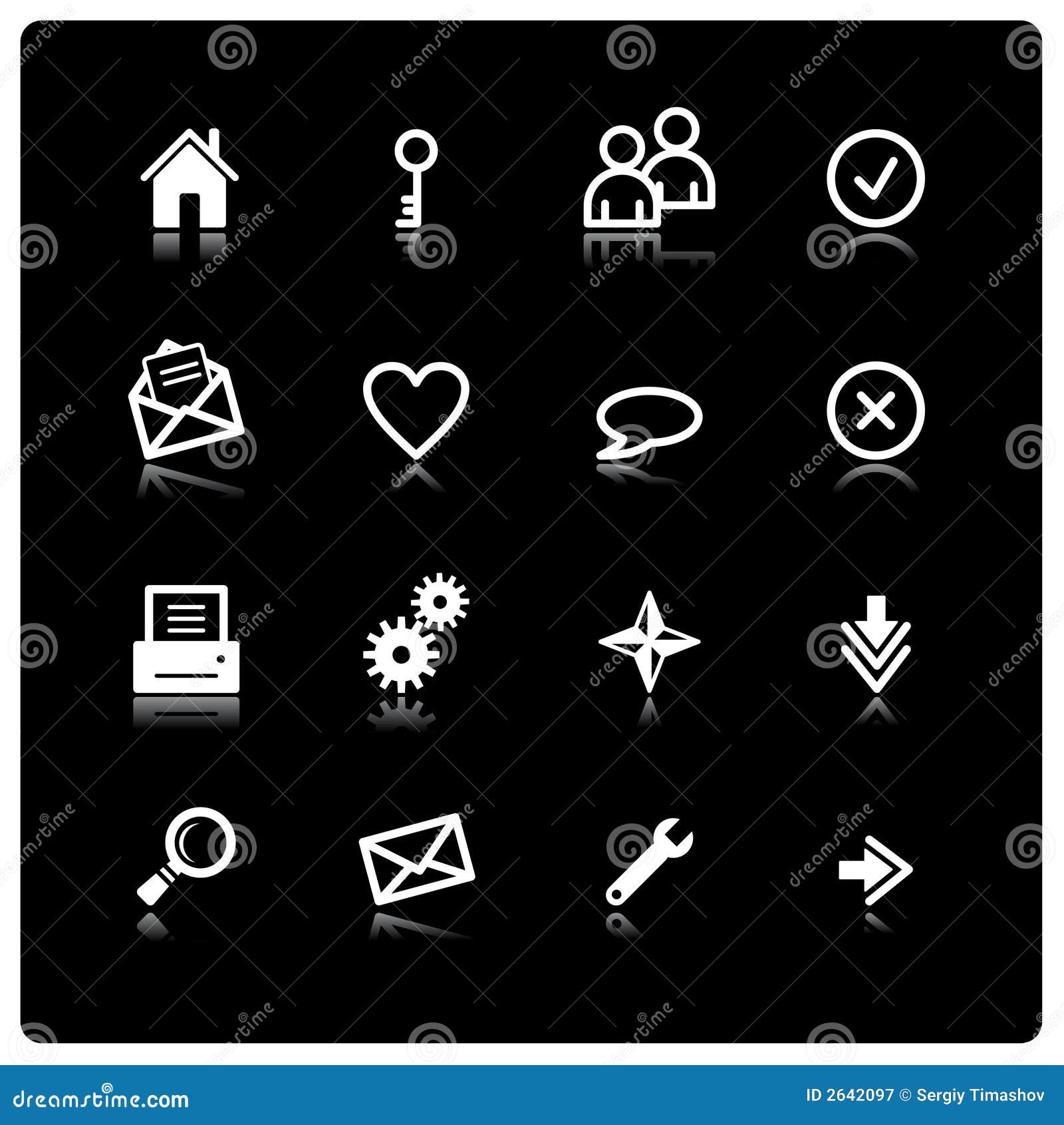 Buttons White Web Icons