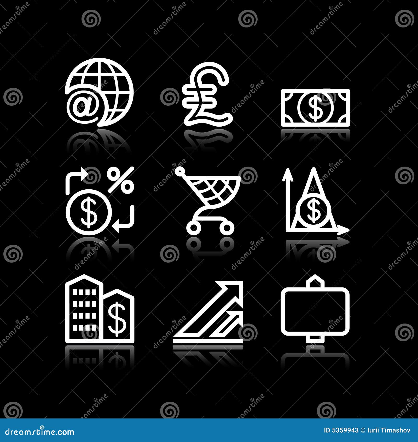 White web icons, set 23 stock vector. Illustration of sterling - 5359943