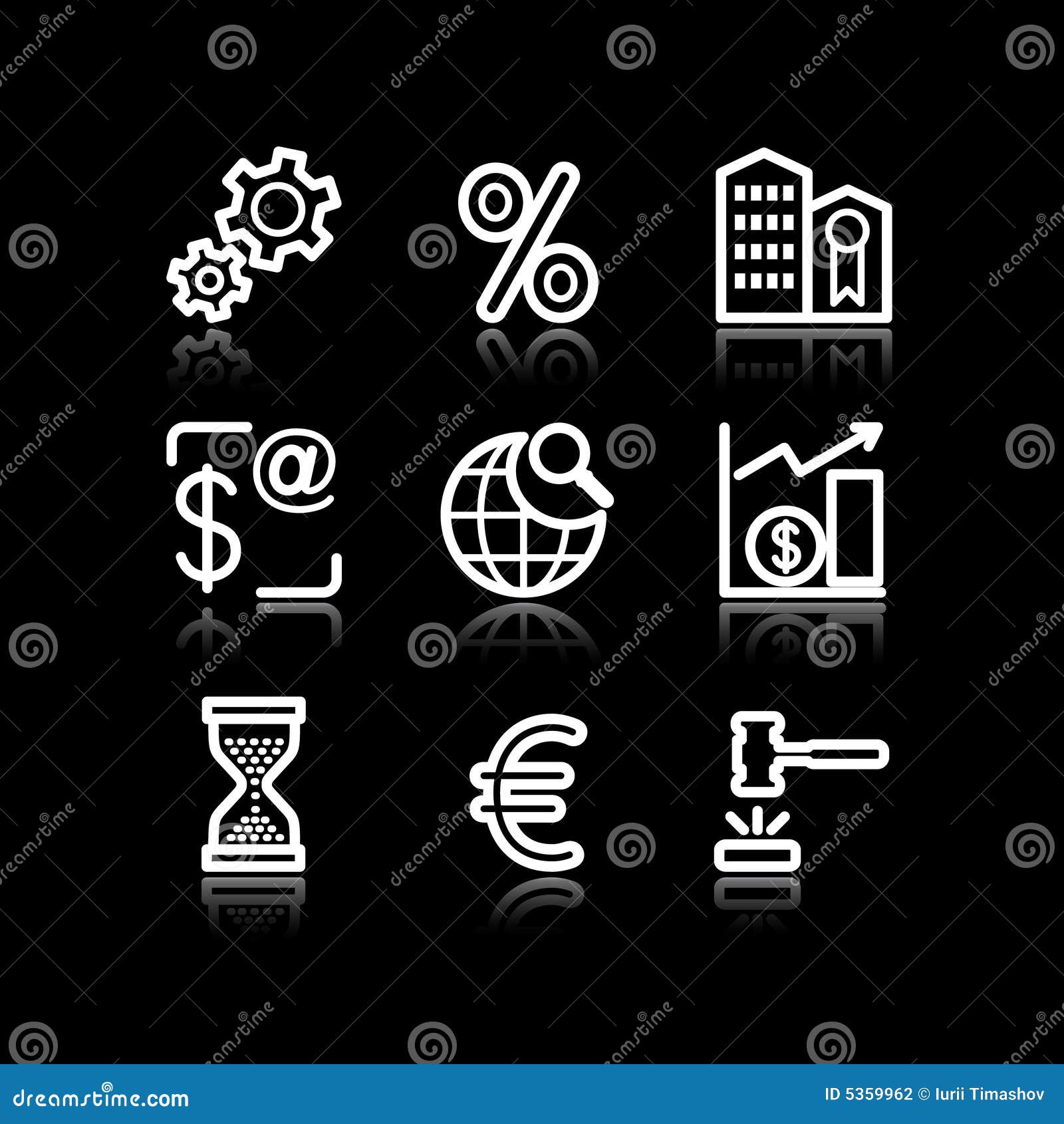 White web icons, set 25 stock vector. Illustration of globe - 5359962