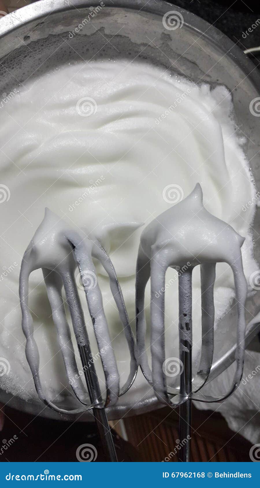 White Whip Cream Prepared for Bake Cake. Stock Photo - Image of icing ...