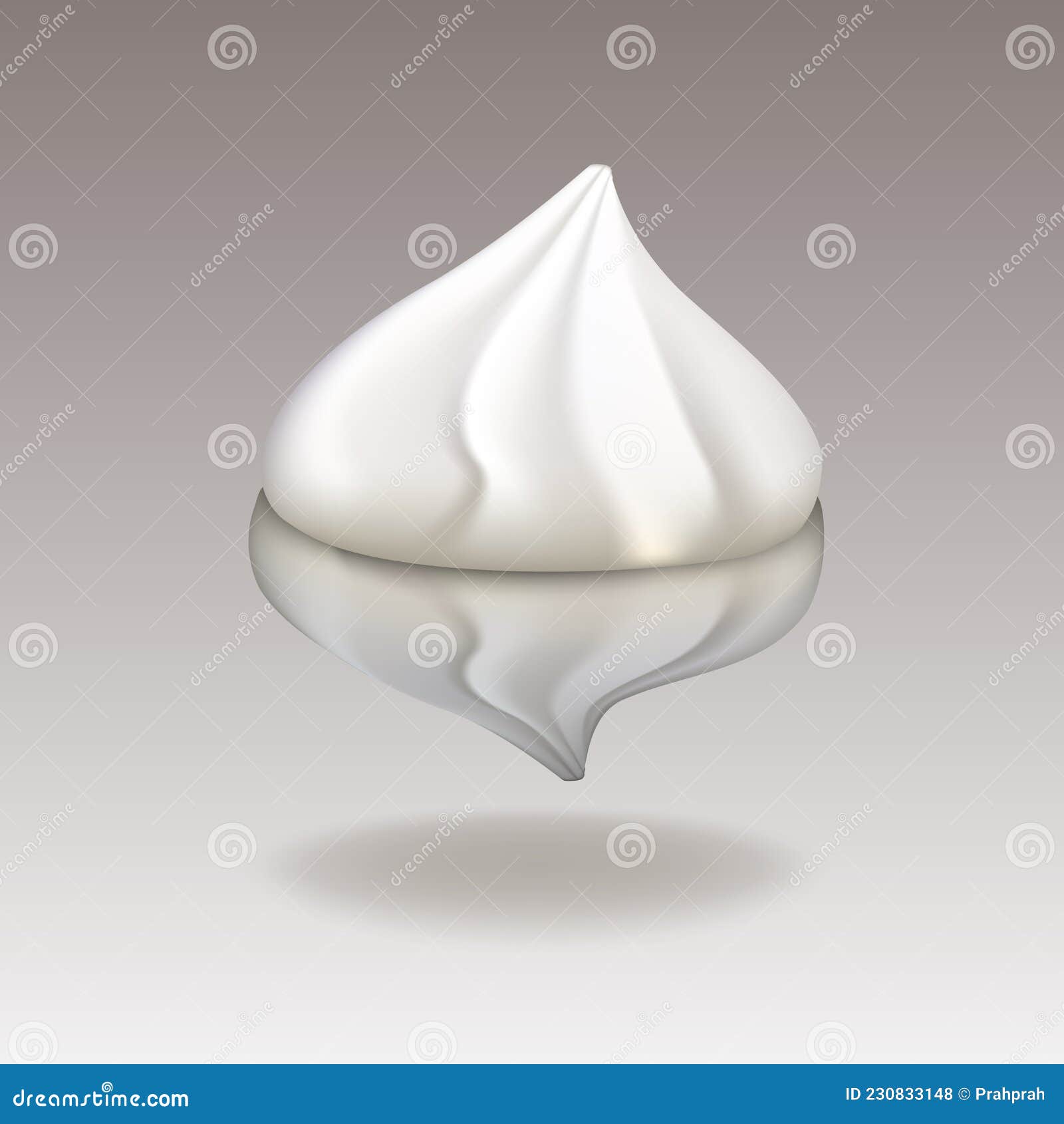 White Whipped Cream Cap on Dessert Cupcakes Stock Vector - Illustration ...