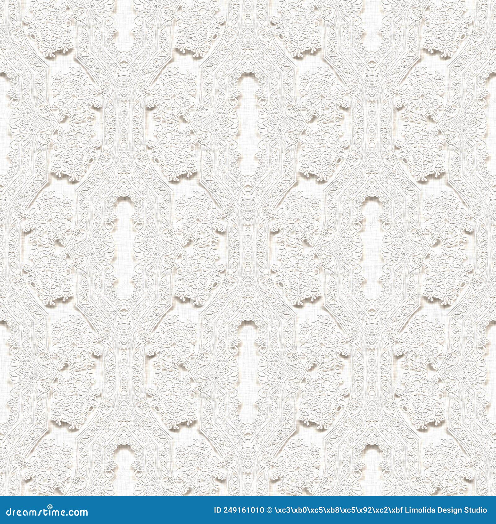 White on White Linen Lace Effect Background. Minimal Stylish Wedding ...