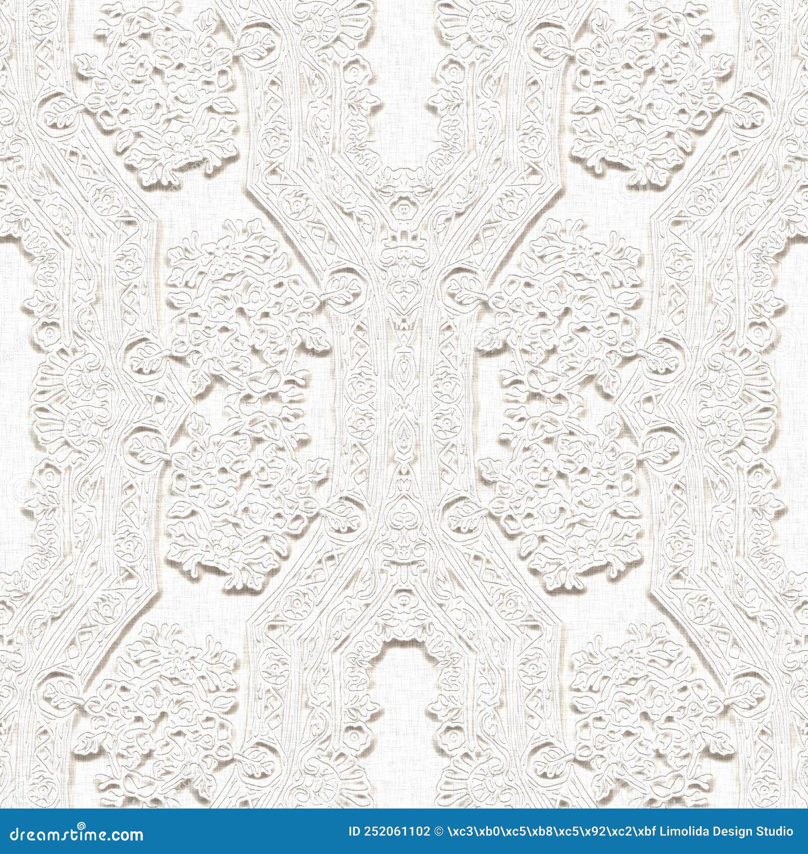 White on White Linen Lace Effect Background. Minimal Stylish Wedding ...