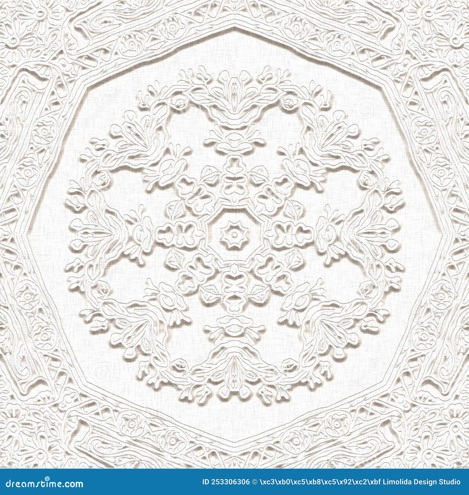 White on White Linen Lace Effect Background. Minimal Stylish Wedding ...
