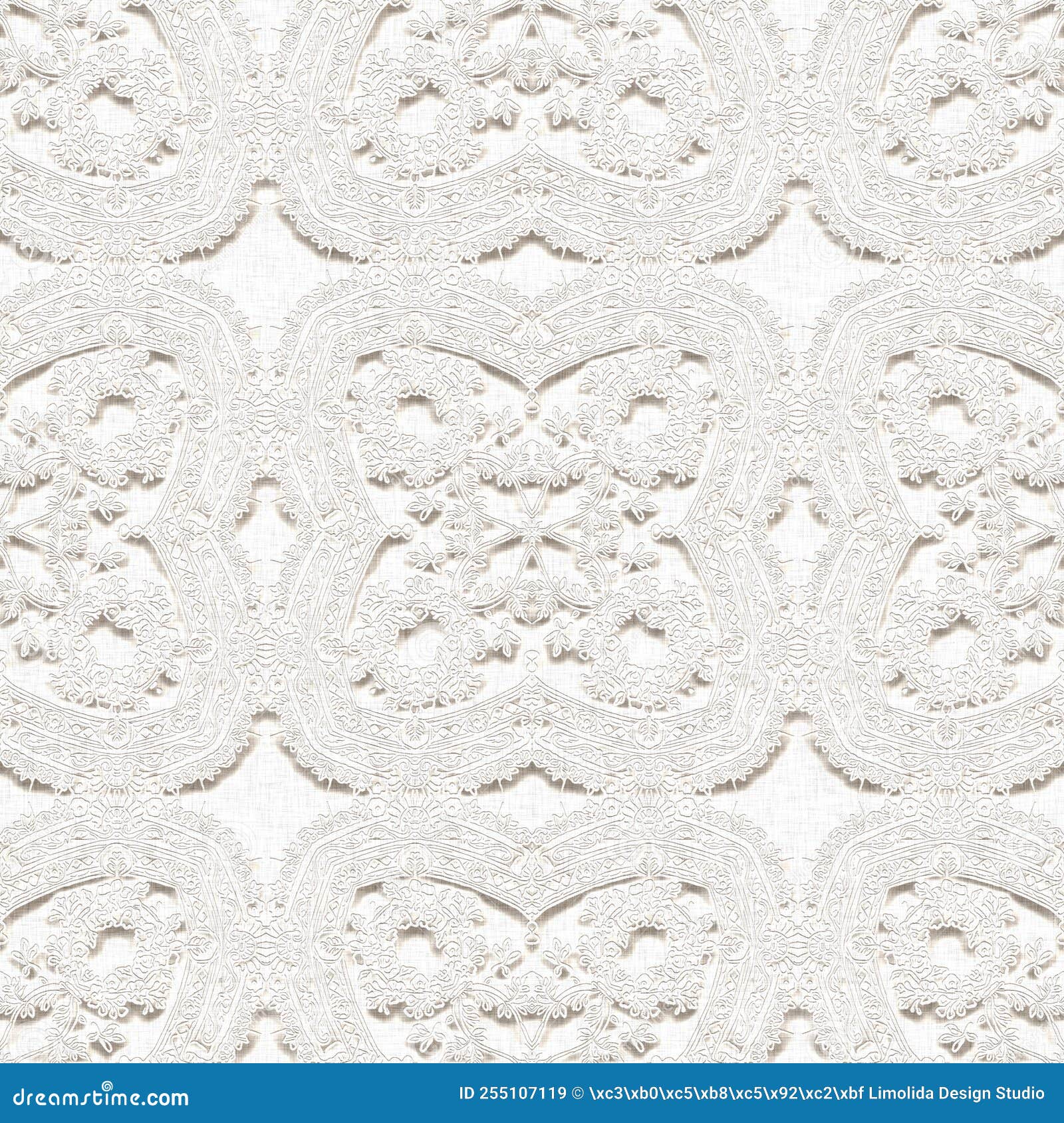 White on White Linen Lace Effect Background. Minimal Stylish Wedding ...