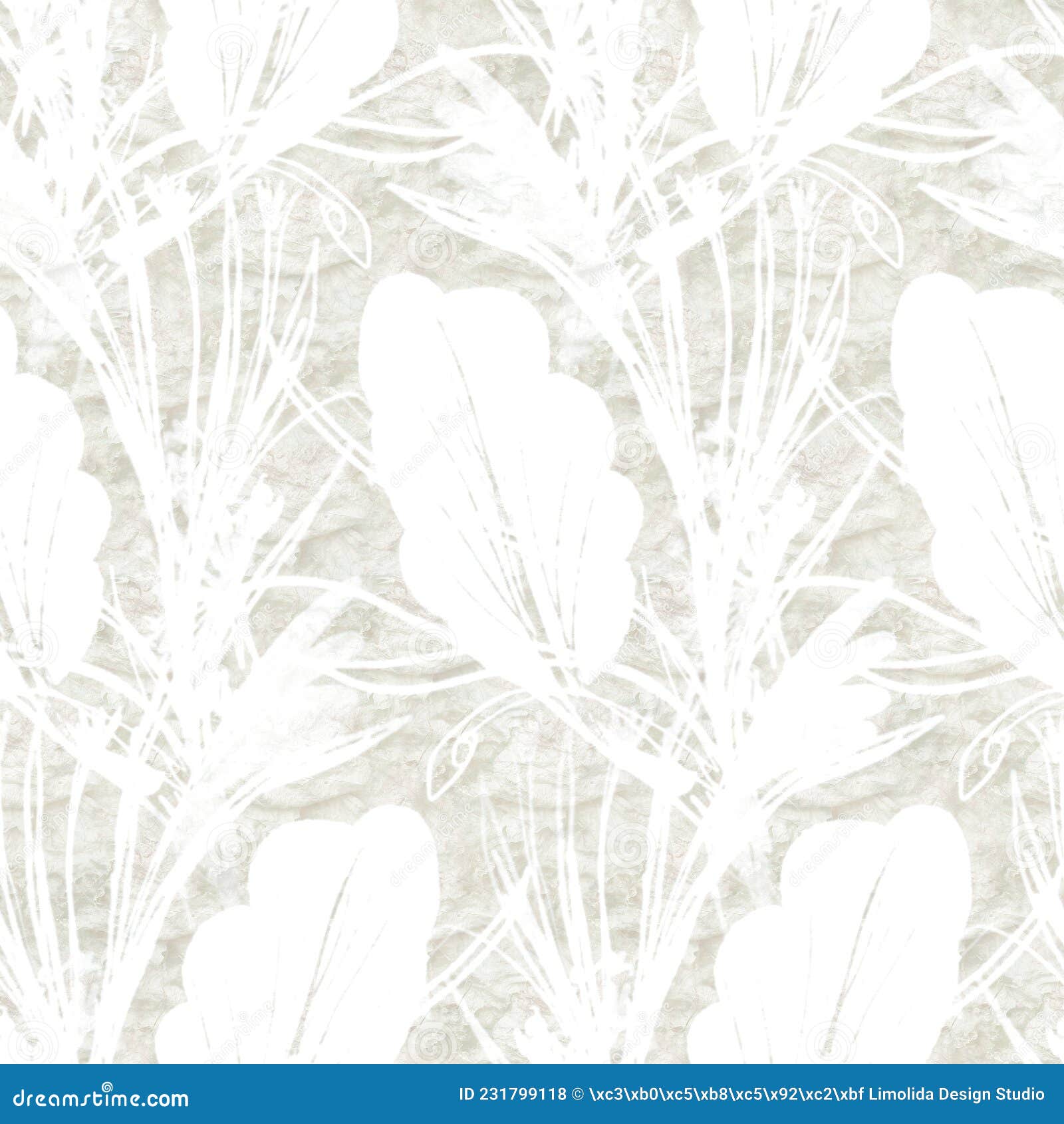 White on White Mottled Rice Paper Texture with Patterned Inclusions ...