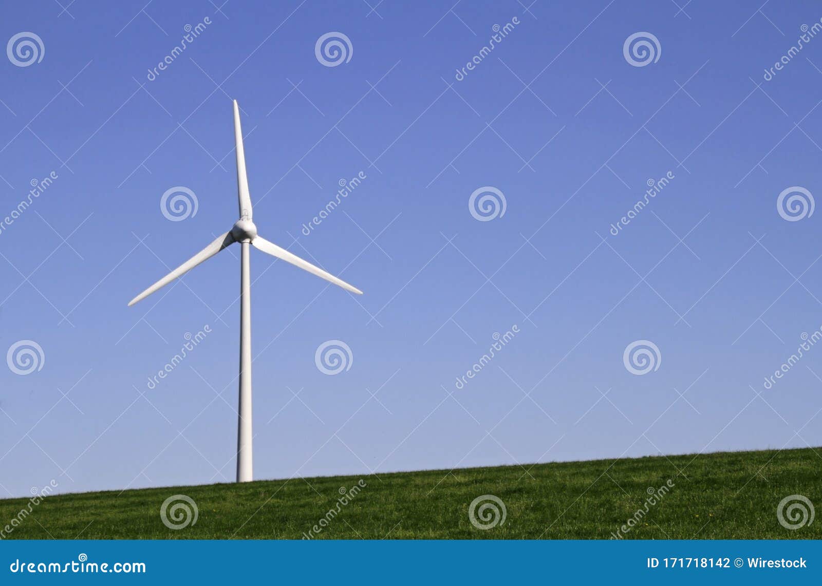White Wind Fan Under a Clear Blue Sky during Daytime Stock Photo ...