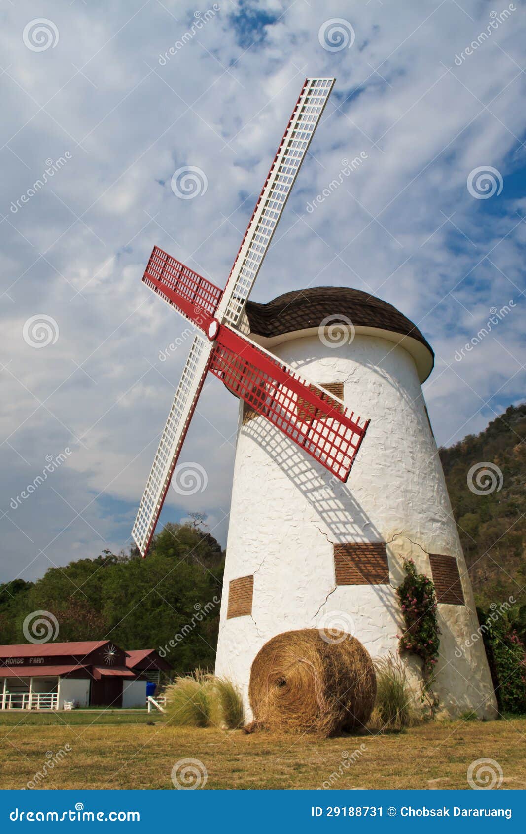 White wind mill stock image. Image of wind, agriculture - 29188731