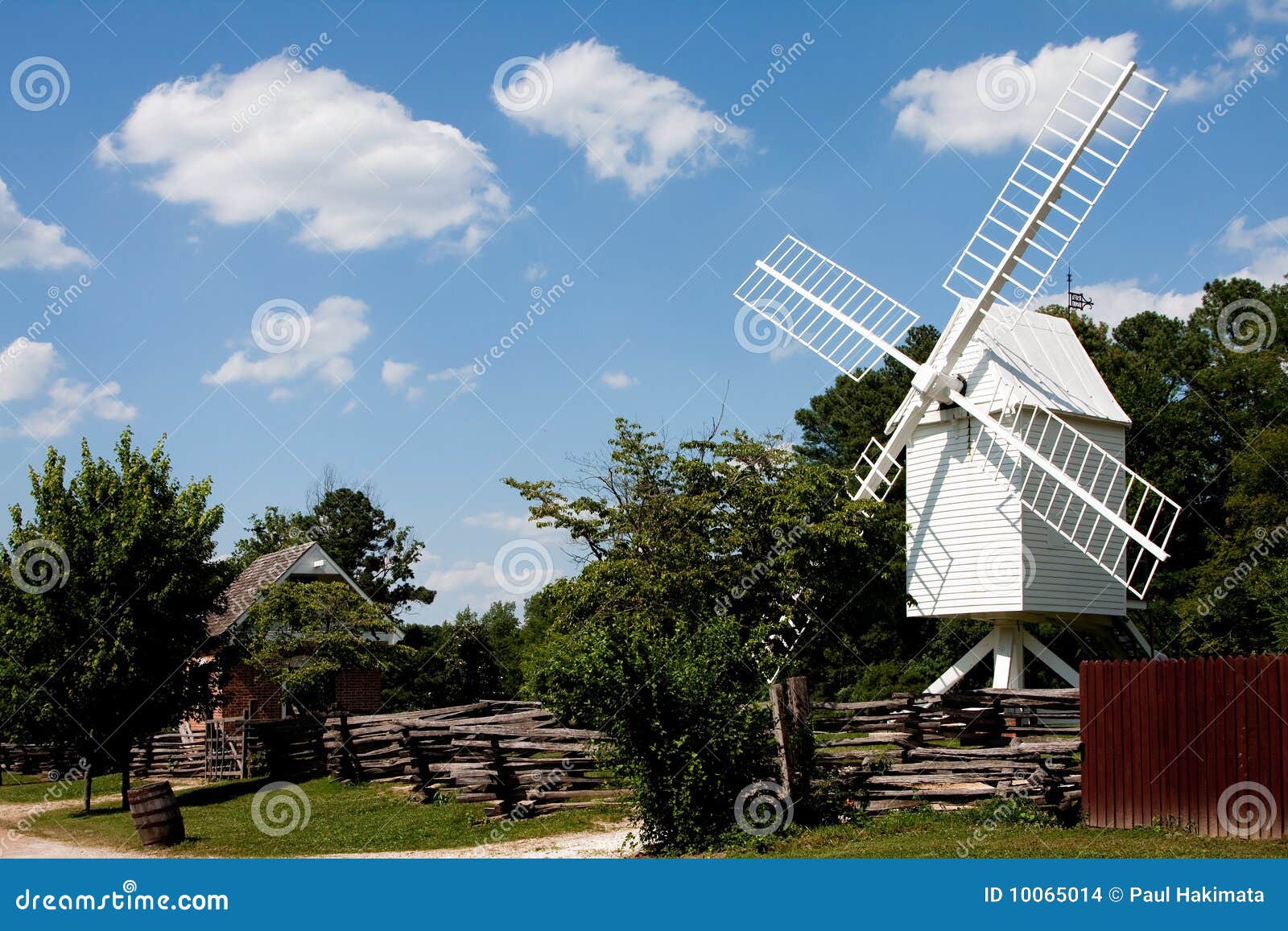 White windmill editorial stock image. Image of wooden - 10065014