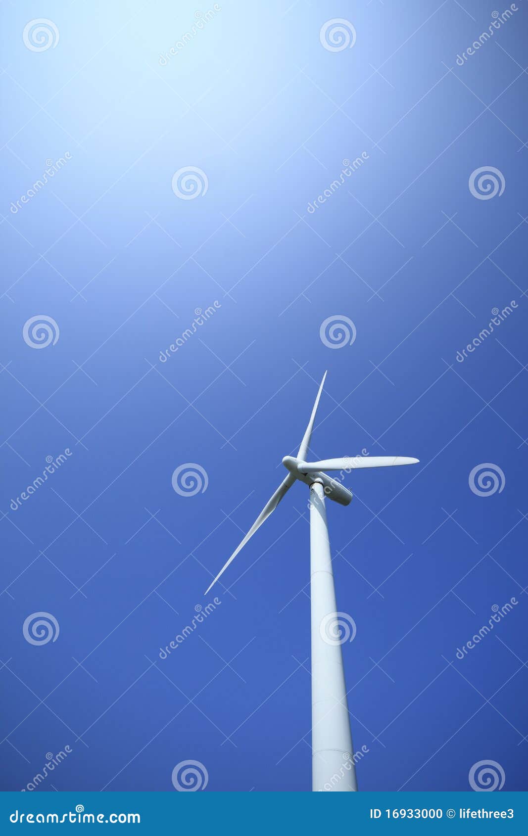 White Windmill with Blue and Clear Sky Stock Photo - Image of nature ...