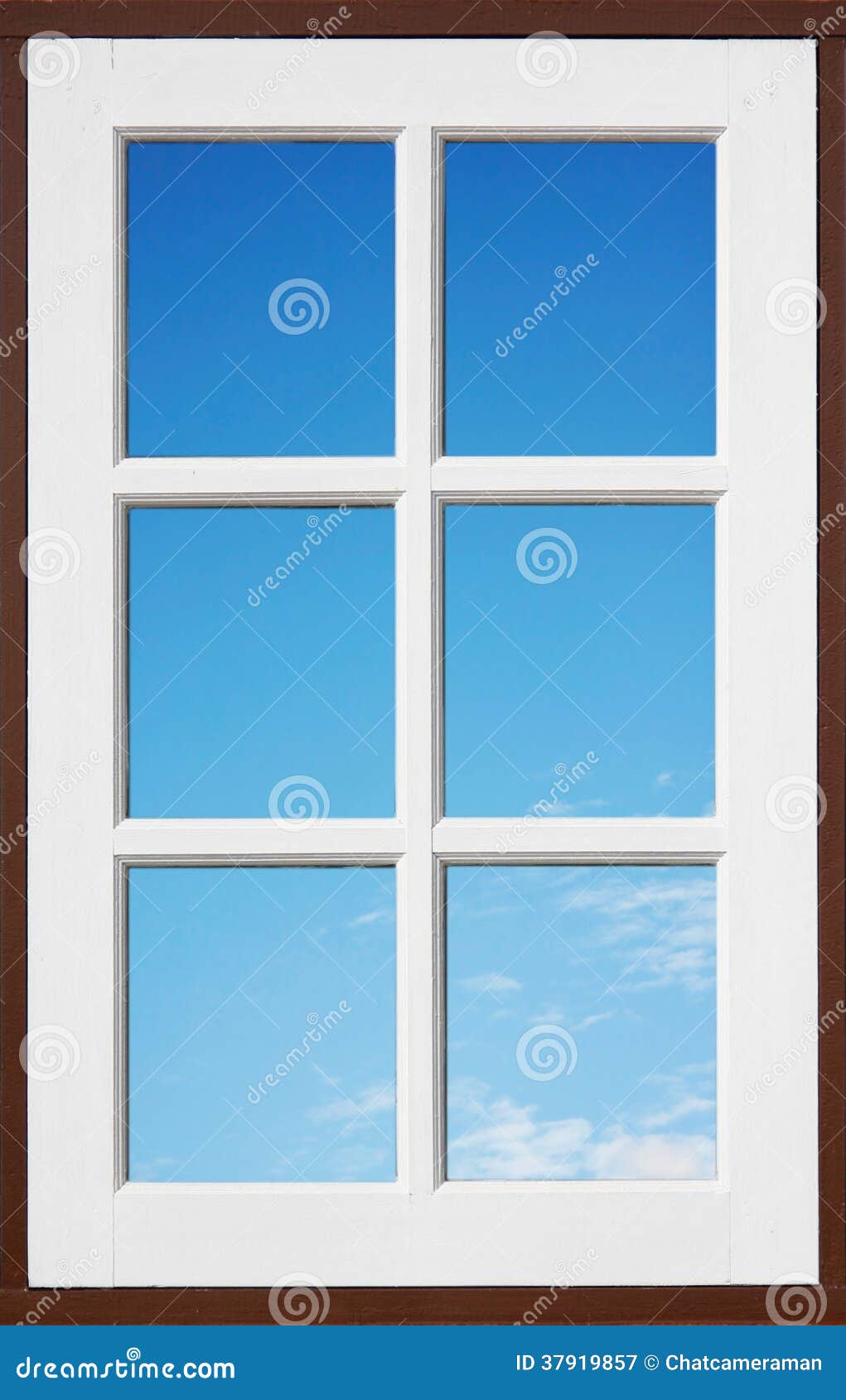 White window with blue sky stock image. Image of aged - 37919857