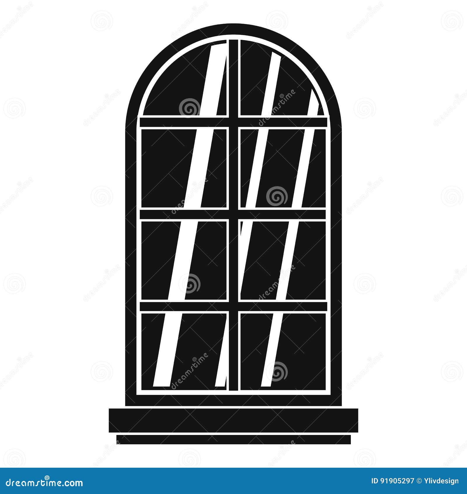 White Window Frame Icon Simple Stock Vector - Illustration of outdoor ...