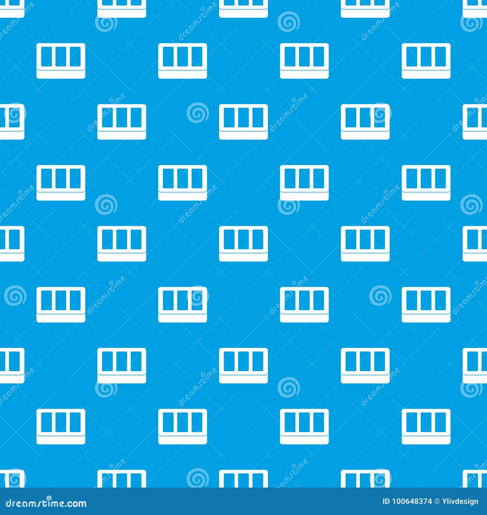 White Window Frame Pattern Seamless Blue Stock Vector - Illustration of ...
