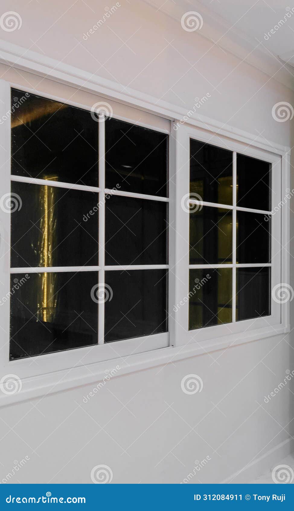 White Window Inside the House Stock Image - Image of blur, window ...