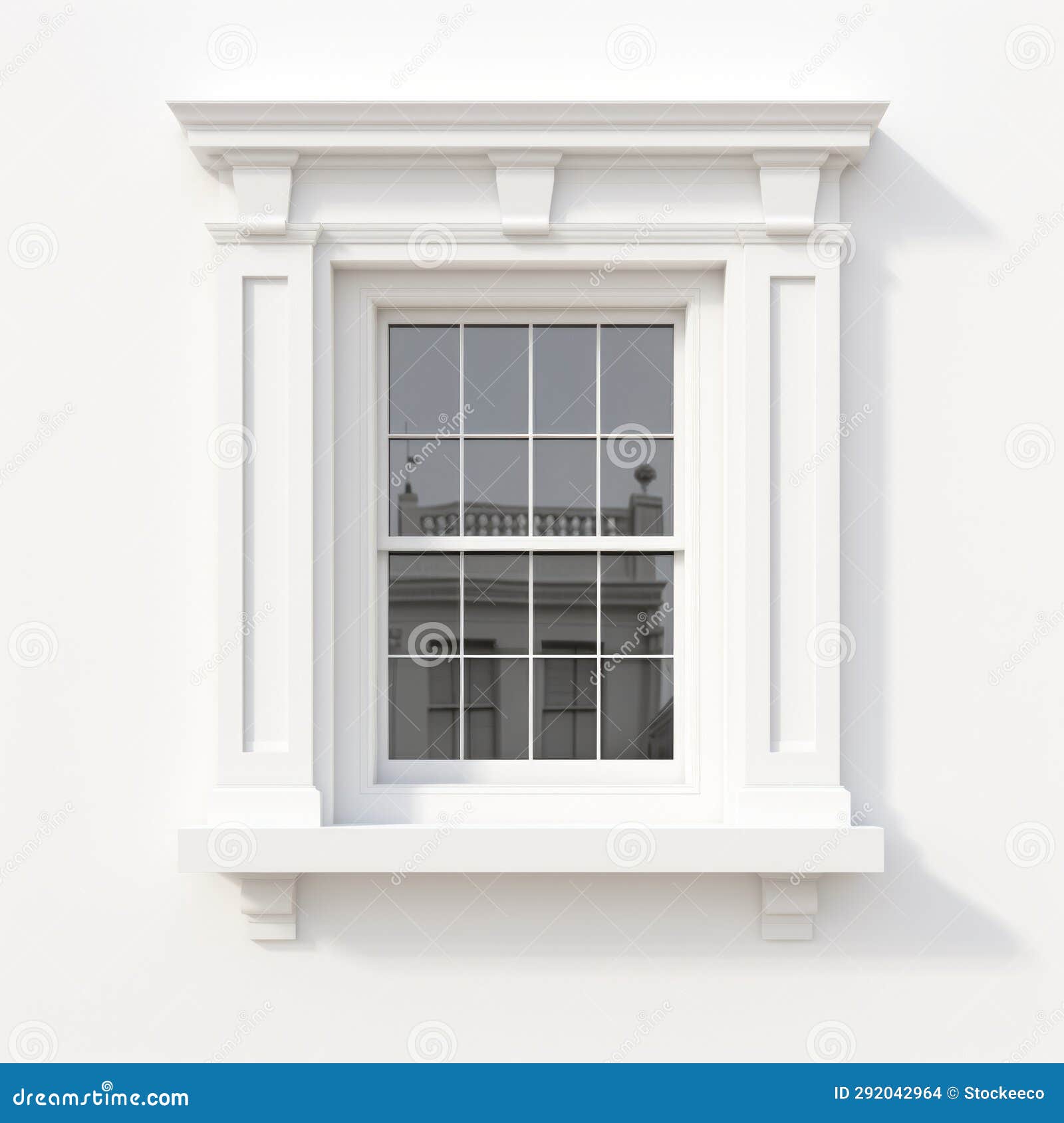 Minimalist Architecture: Hyper-realistic Georgian Window Design Stock ...