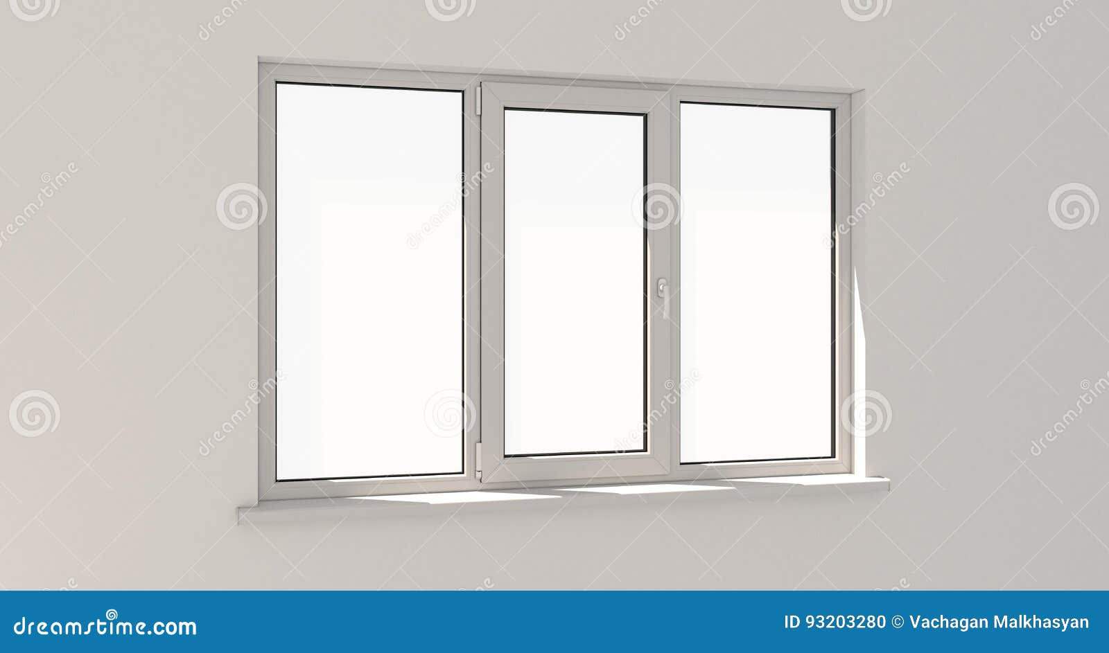 White window. White wall stock illustration. Illustration of handle ...