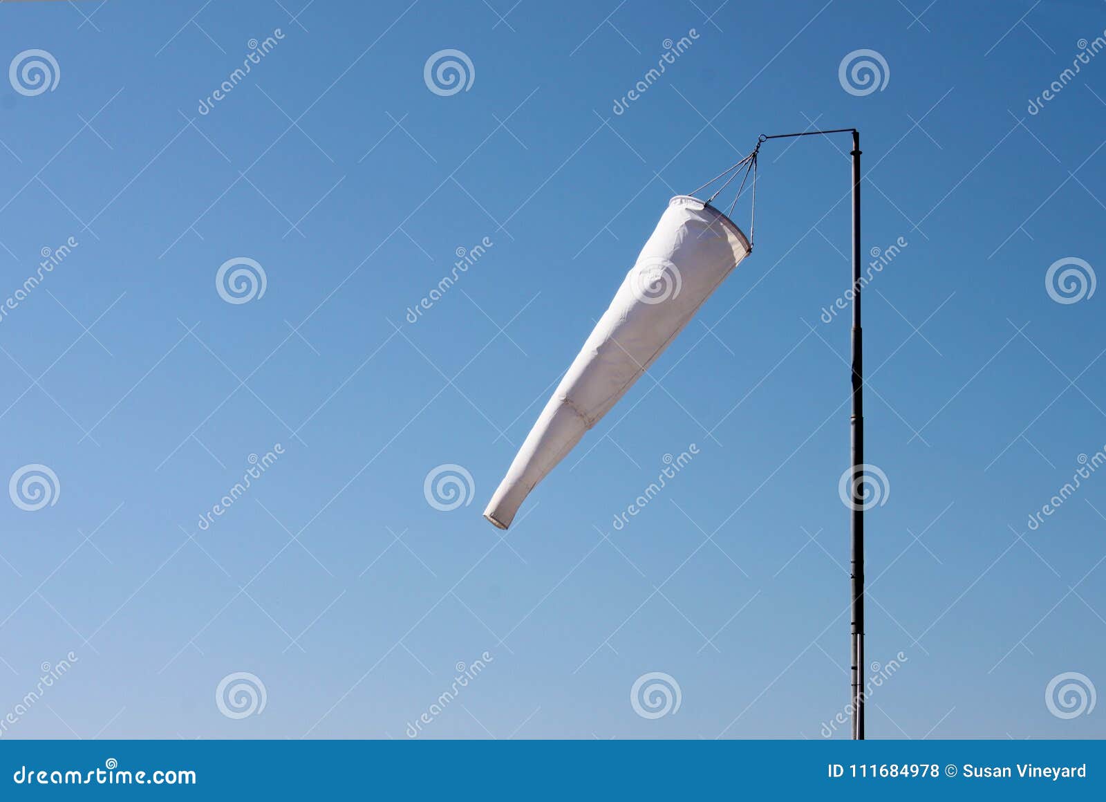 Windsock Against a Blue Sky Stock Photo - Image of meteorology ...