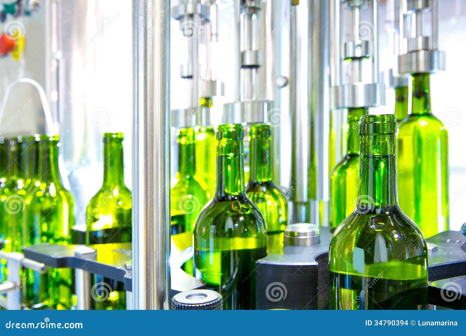 White Wine in Bottling Machine at Winery Stock Photo - Image of indoor ...