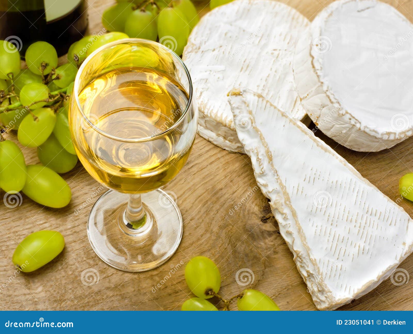 White Wine, Brie, Camembert and Grape Stock Image - Image of food ...