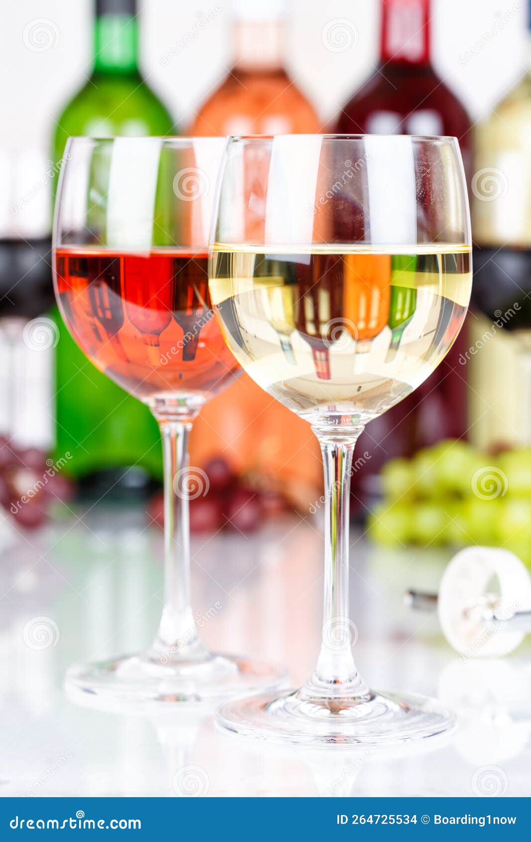 White Wine in a Glass Alcohol Drink Grapes Portrait Format Stock Photo ...