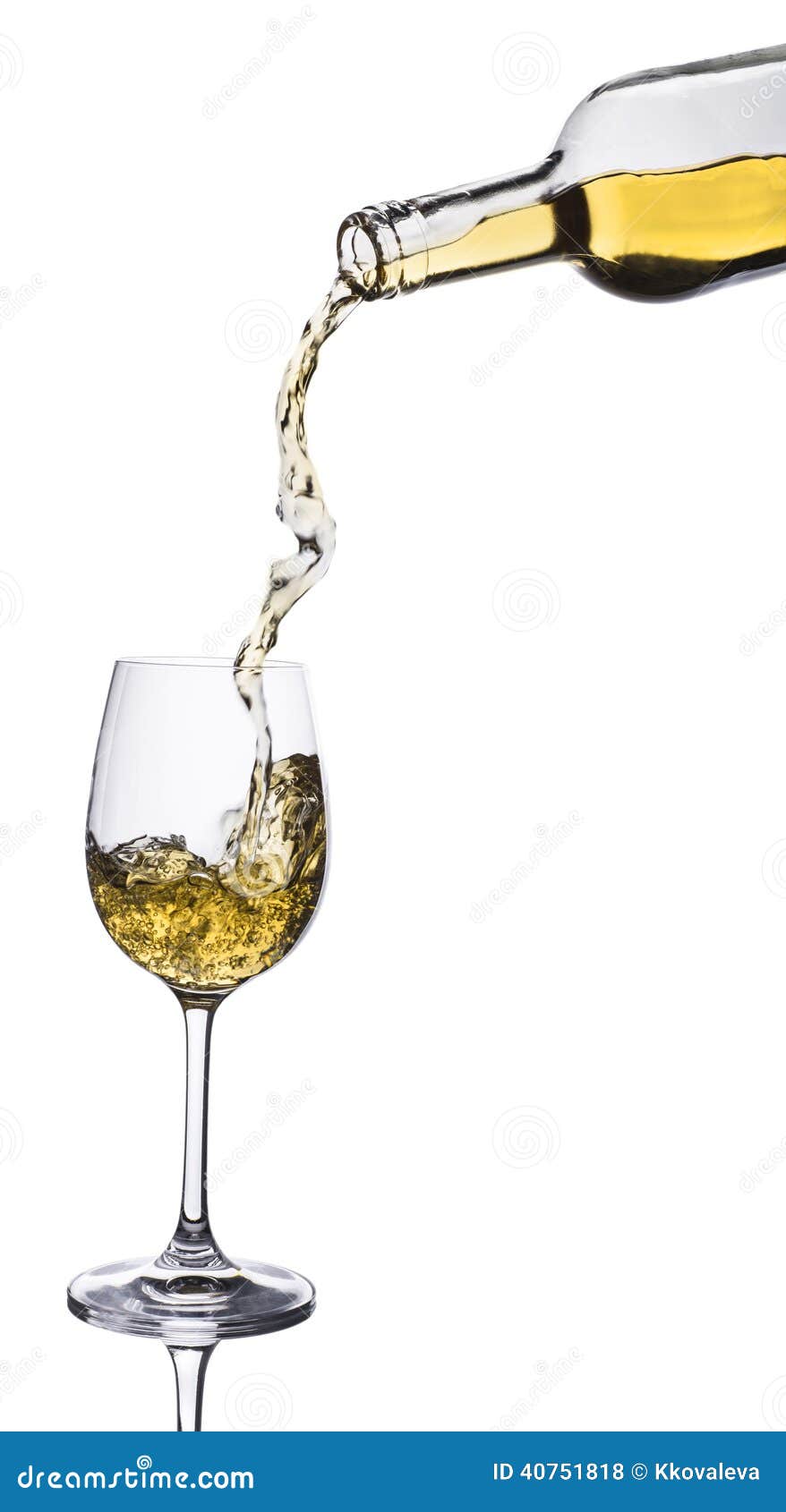 White Wine Glass Pouring