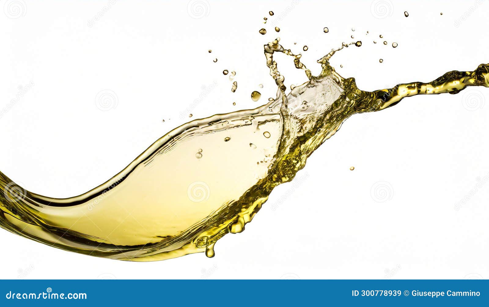 White Wine Splash, Wine Flowing, 3d Illustration Stock Illustration ...