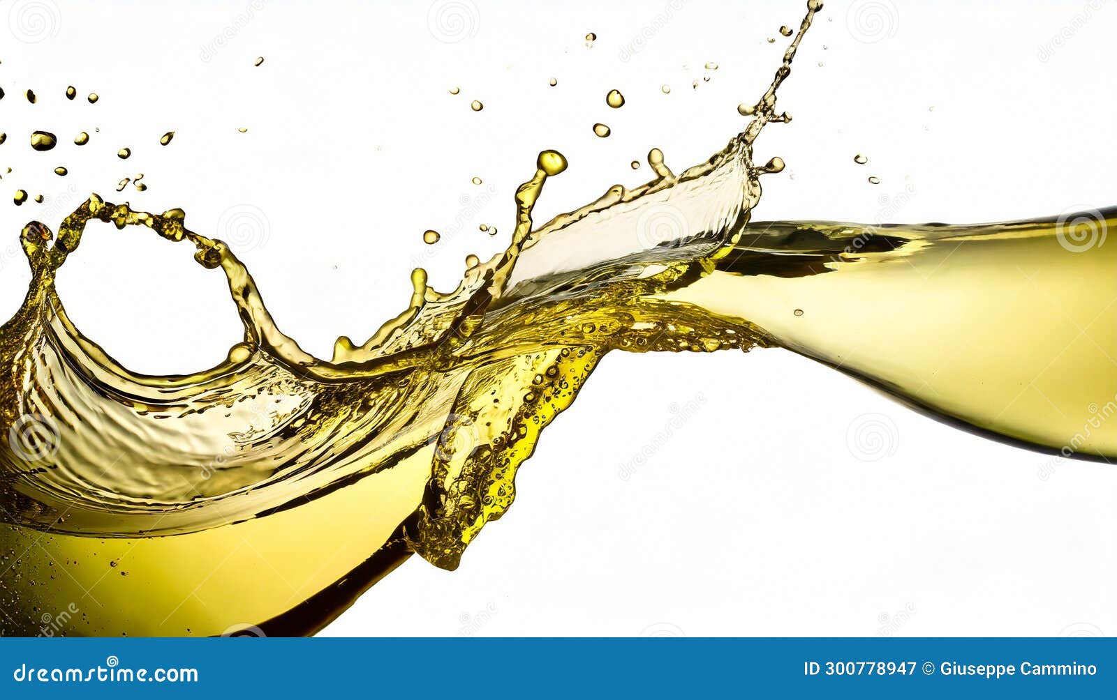White Wine Splash, Wine Flowing, 3d Illustration Stock Illustration ...