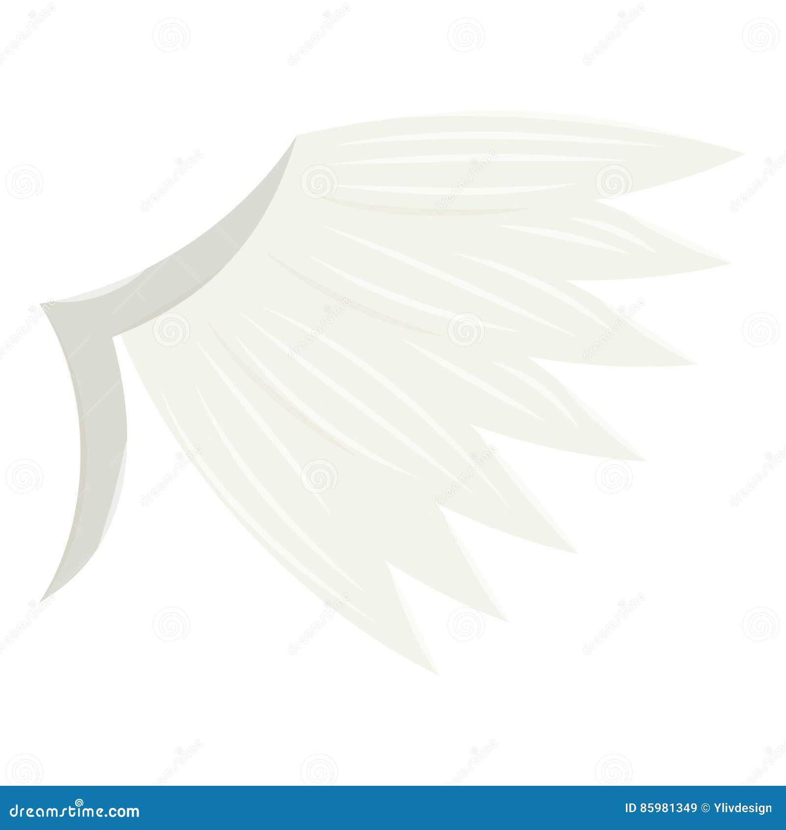 White Wing Icon, Cartoon Style Stock Vector - Illustration of modern ...