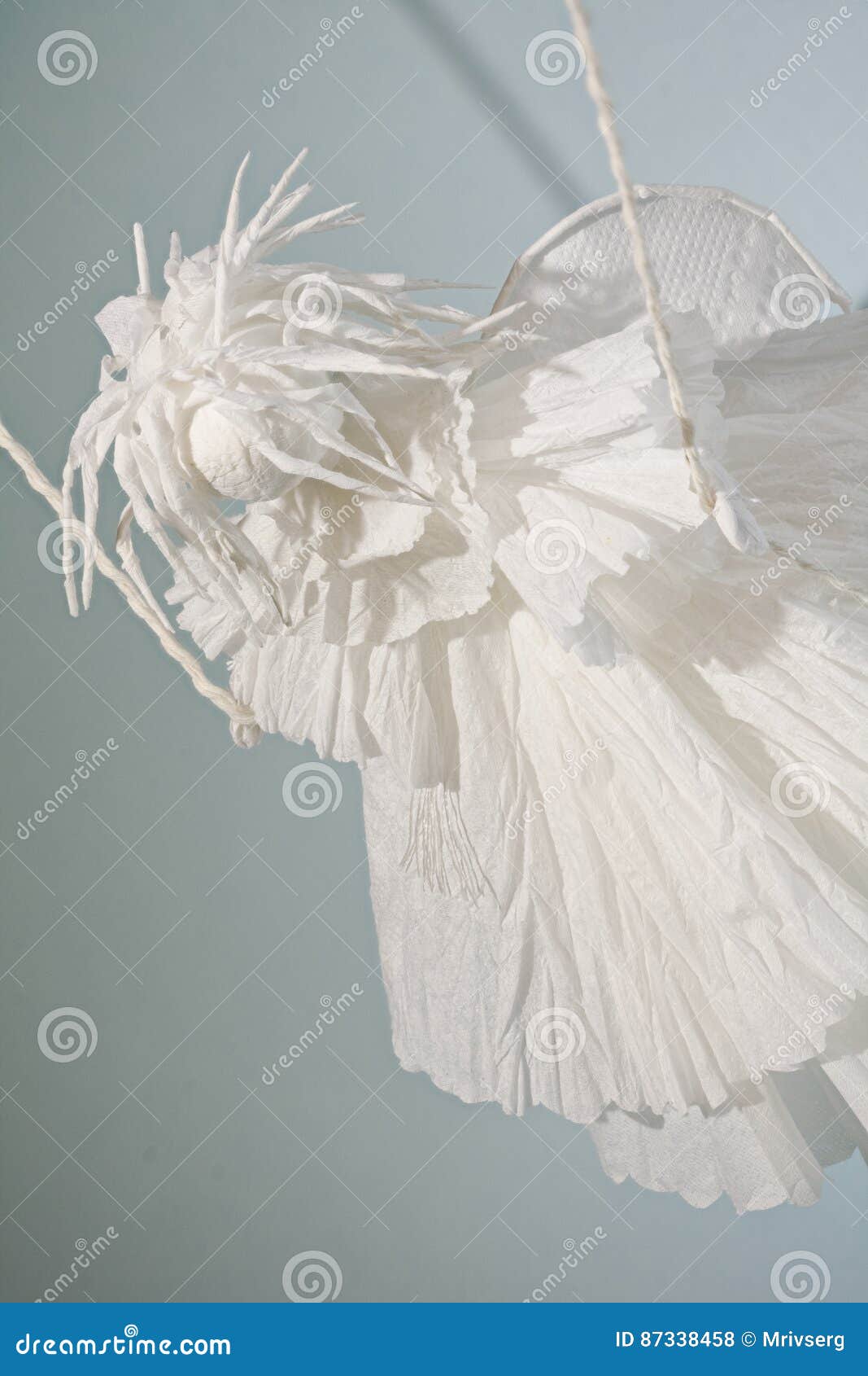White Winged Angel Paper Puppet Stock Photo - Image of fairy, figure ...