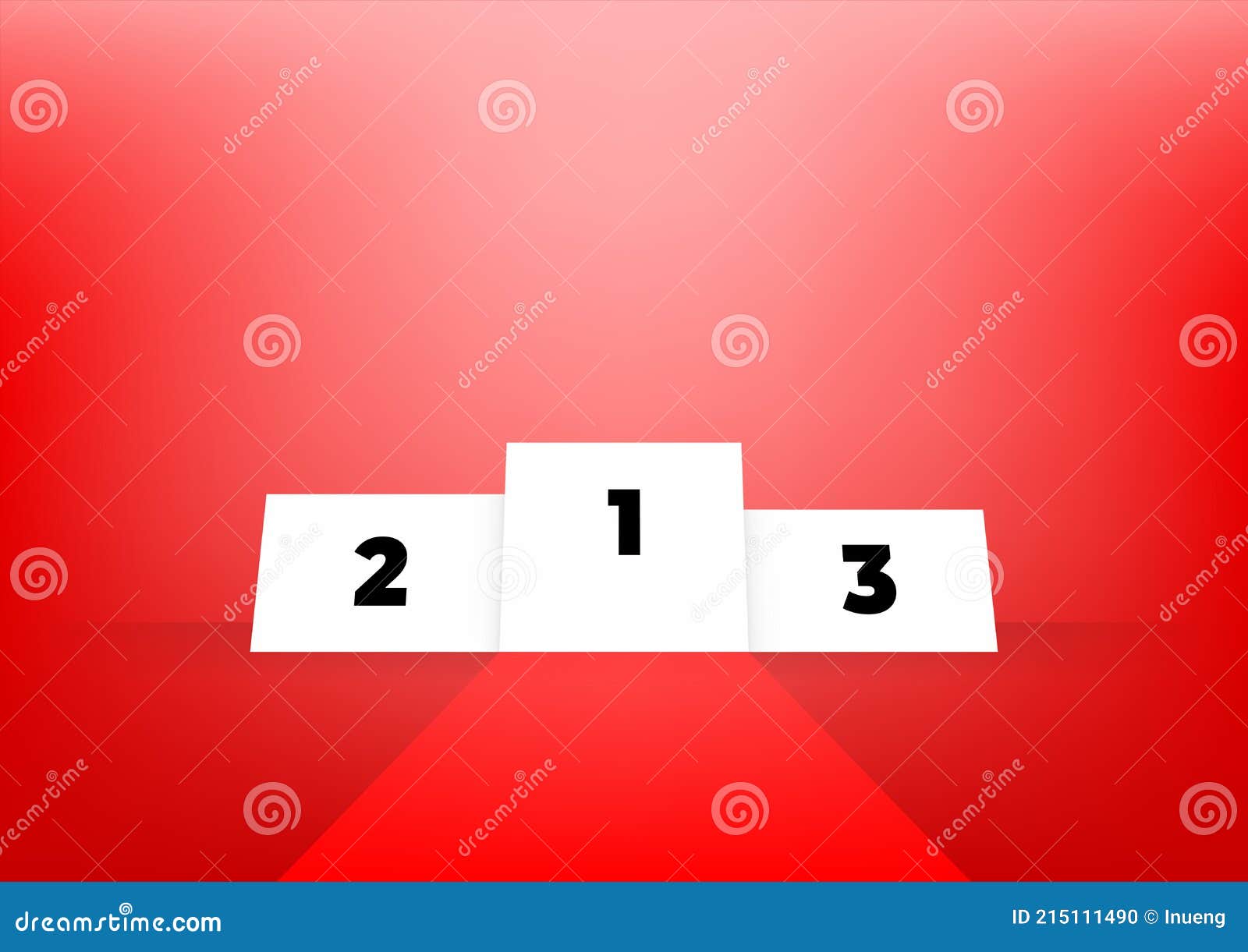 White Winners Podium on Red Background. Stock Vector - Illustration of ...