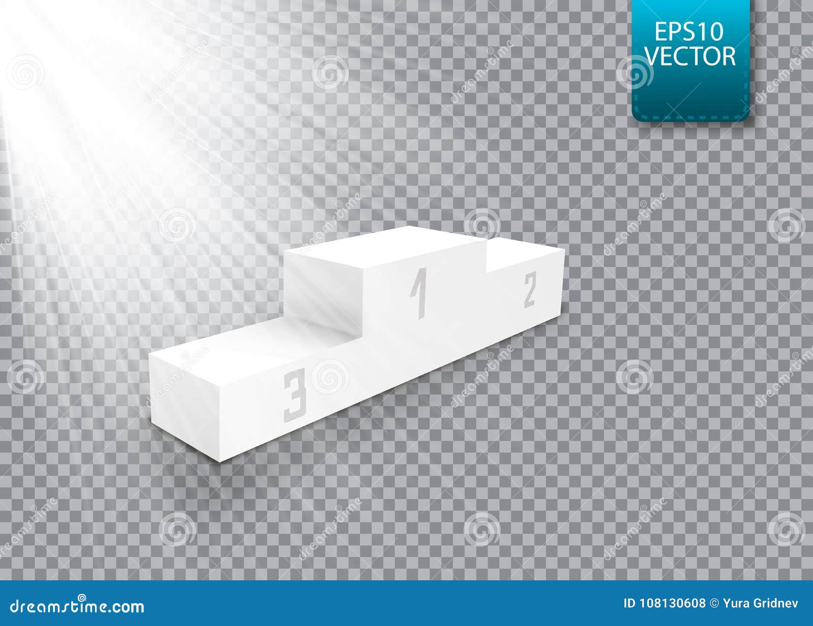 White Winners Podium. Round Realistic Pedestal Template Isolated On ...