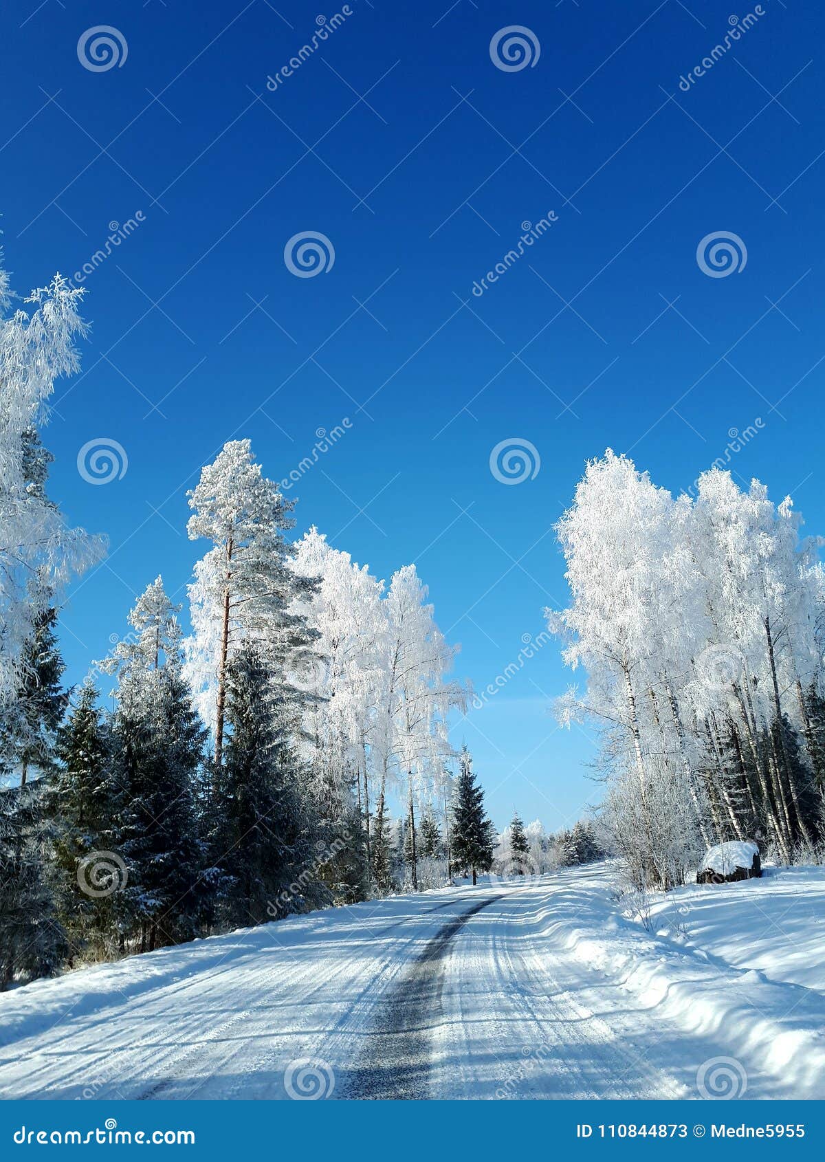 White Winter Wonderland Countryside Peace Stock Image - Image of winter ...