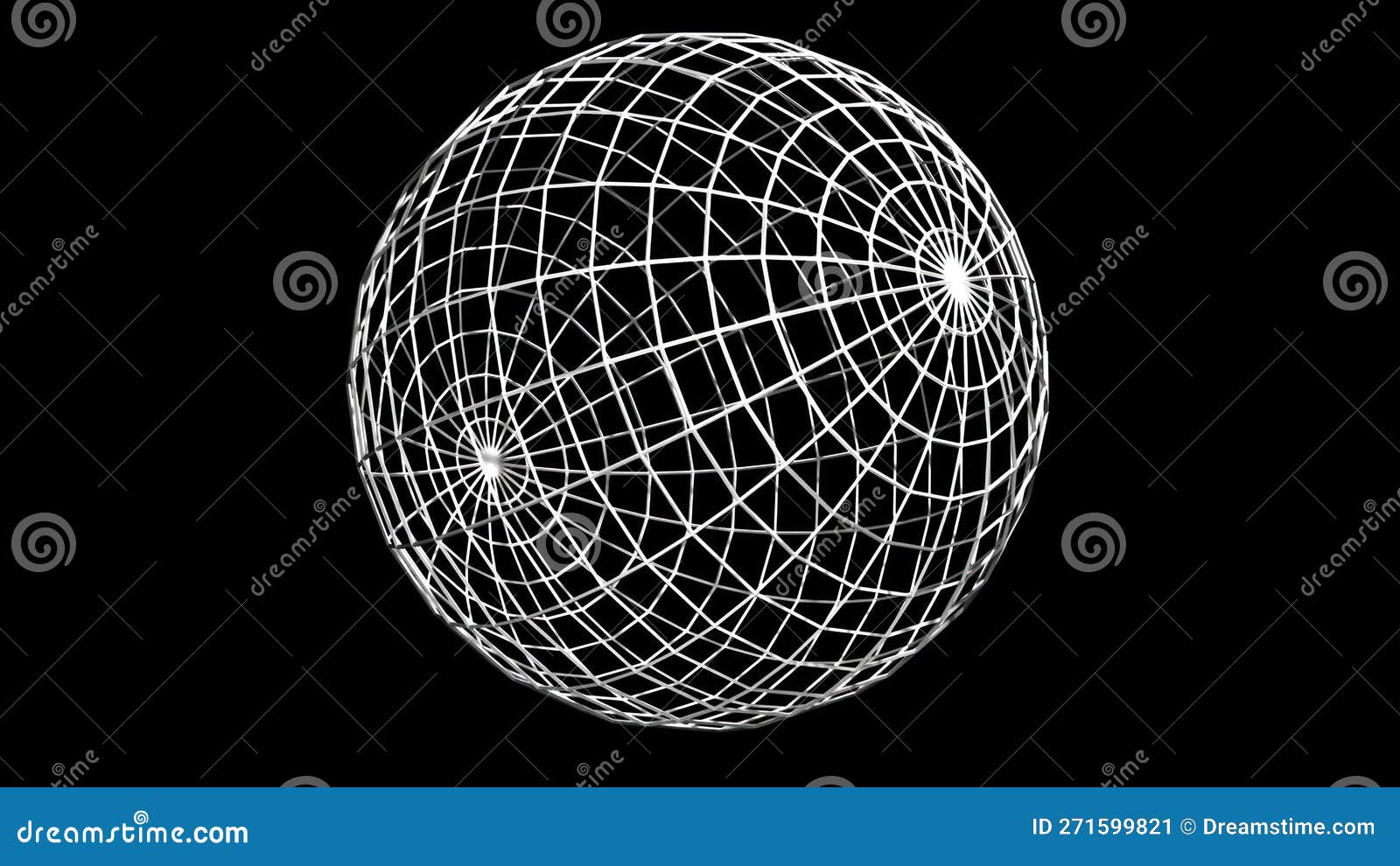 White wireframe sphere stock illustration. Illustration of background ...