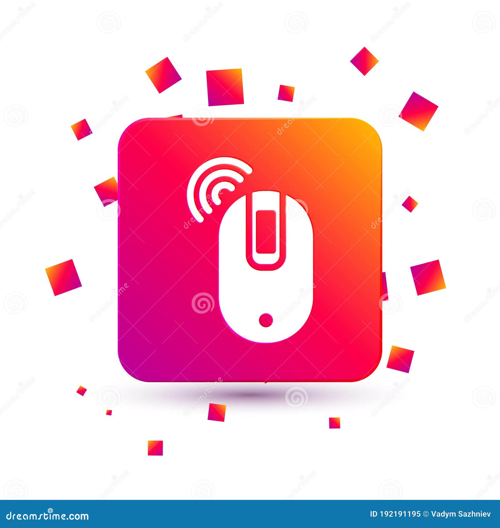 White Wireless Computer Mouse Icon Isolated on White Background ...