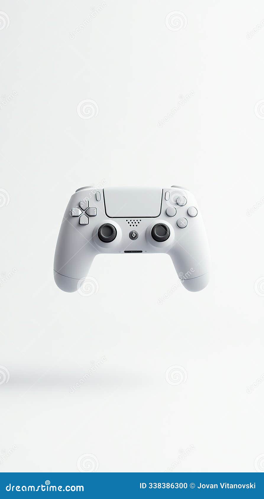 White Wireless Game Controller Floating on a Minimal Background Stock ...