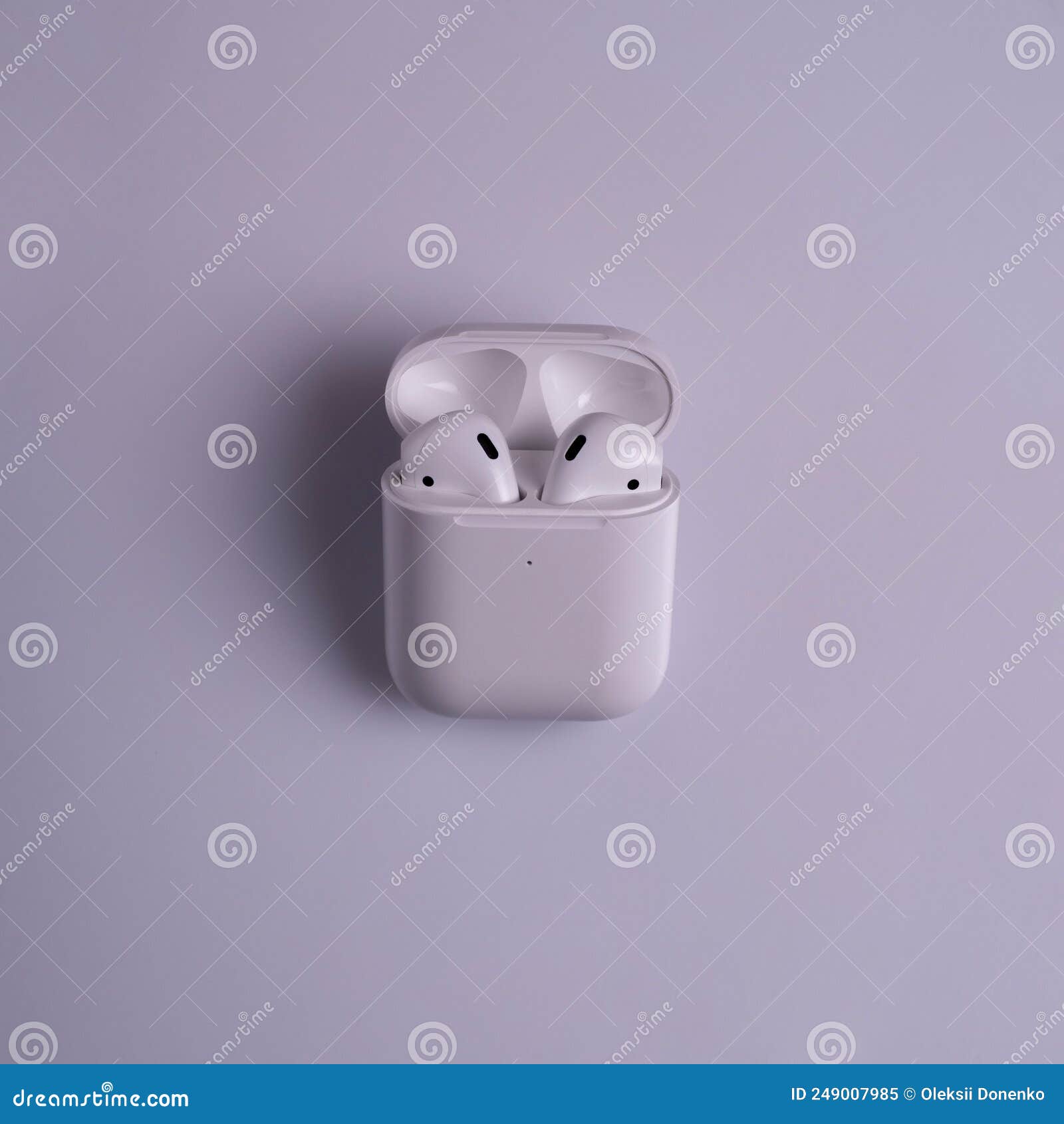 White Wireless Headphones in Box on White Background Stock Image ...