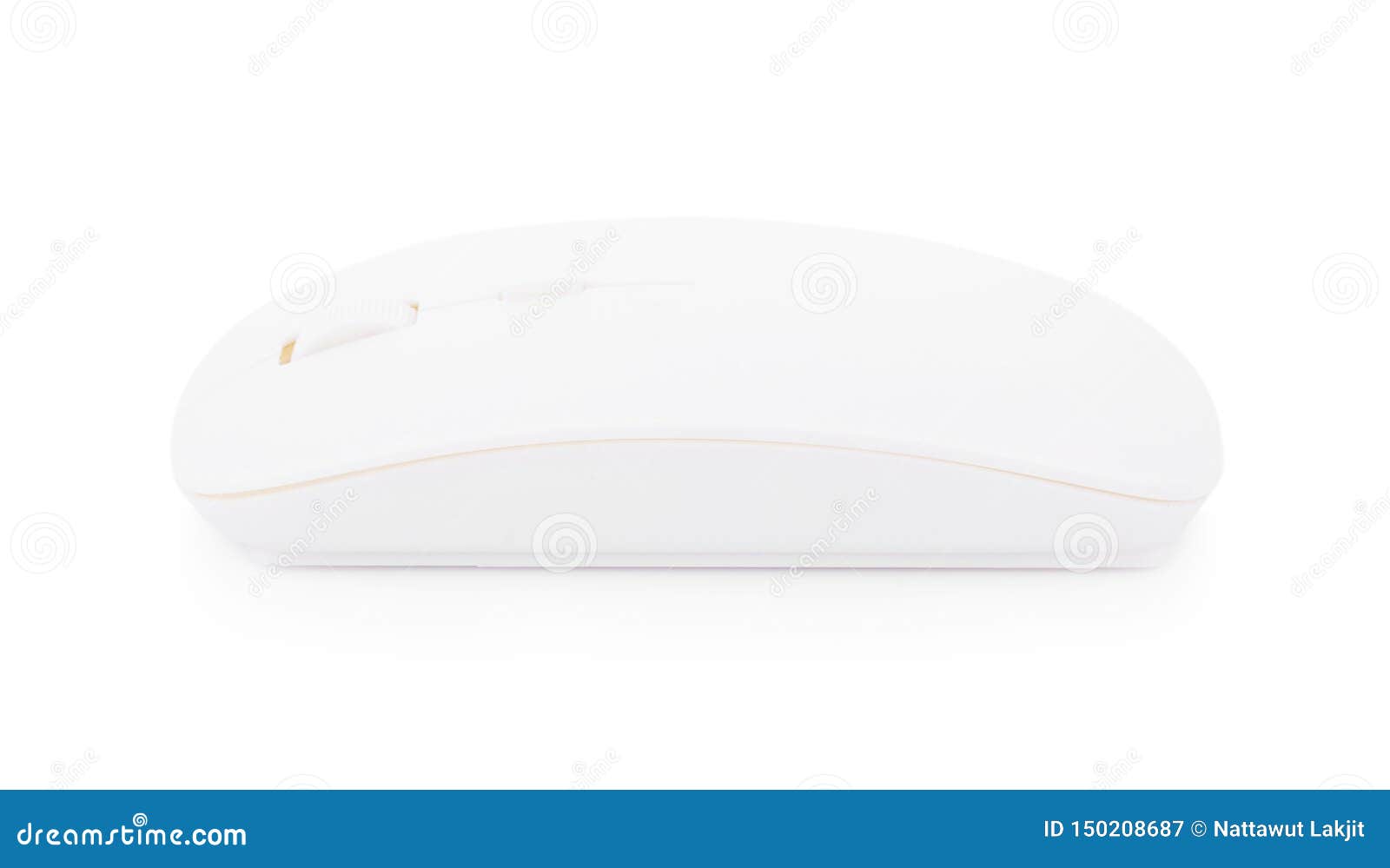 White Wireless Mouse on White Background Stock Image - Image of ...
