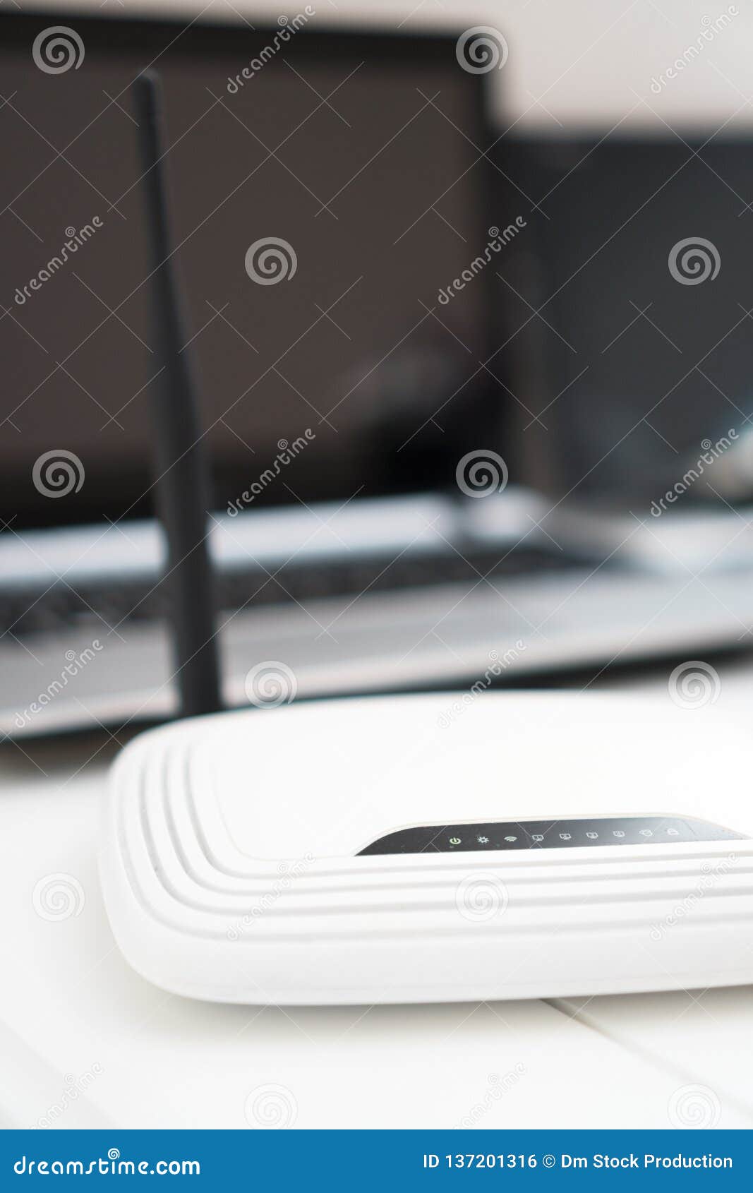 White wireless router stock photo. Image of cable, access - 137201316