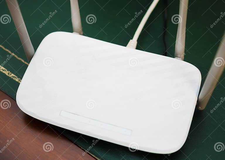 White wireless router stock image. Image of cable, router - 137201393