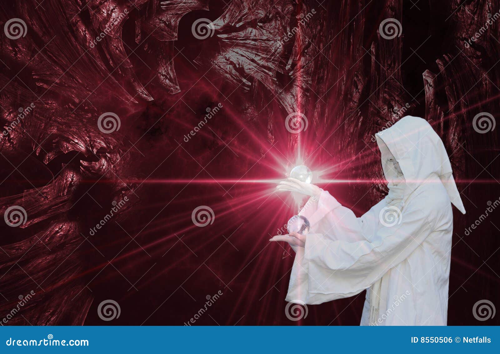 White Wizard stock illustration. Illustration of magician - 8550506