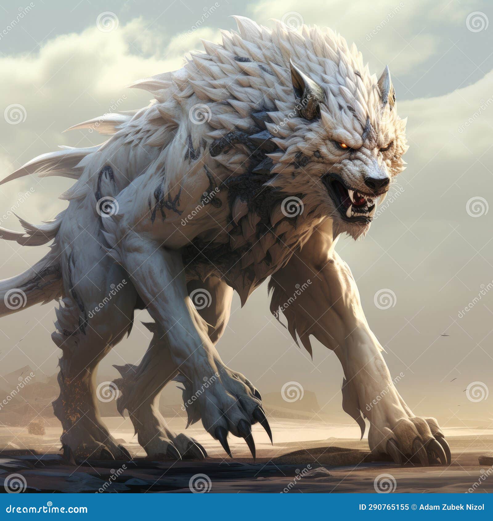 Sharp Wolf Head Line Logo Design Vector Illustration | CartoonDealer ...