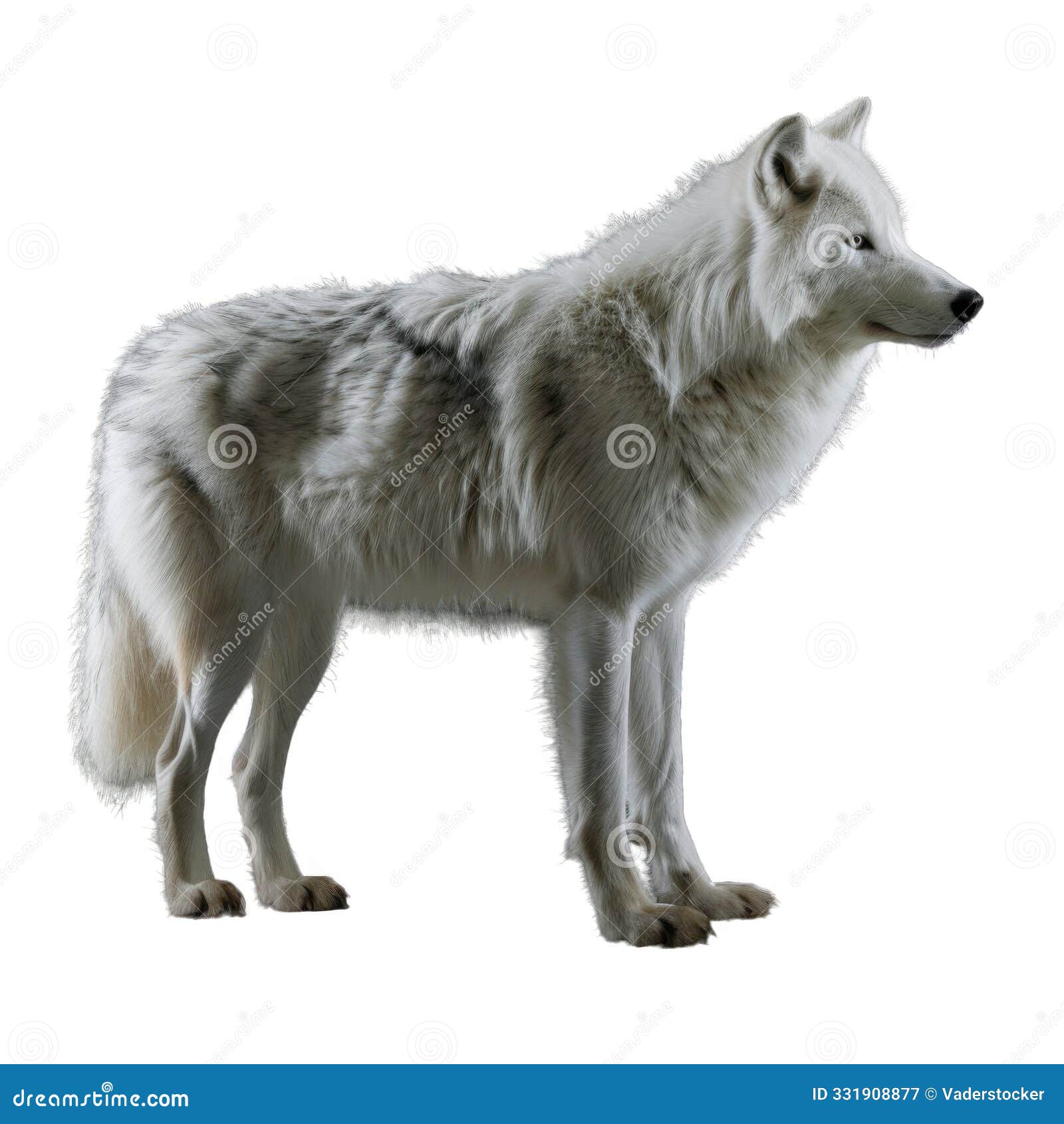 A White Wolf Standing stock image. Illustration of paws - 331908877