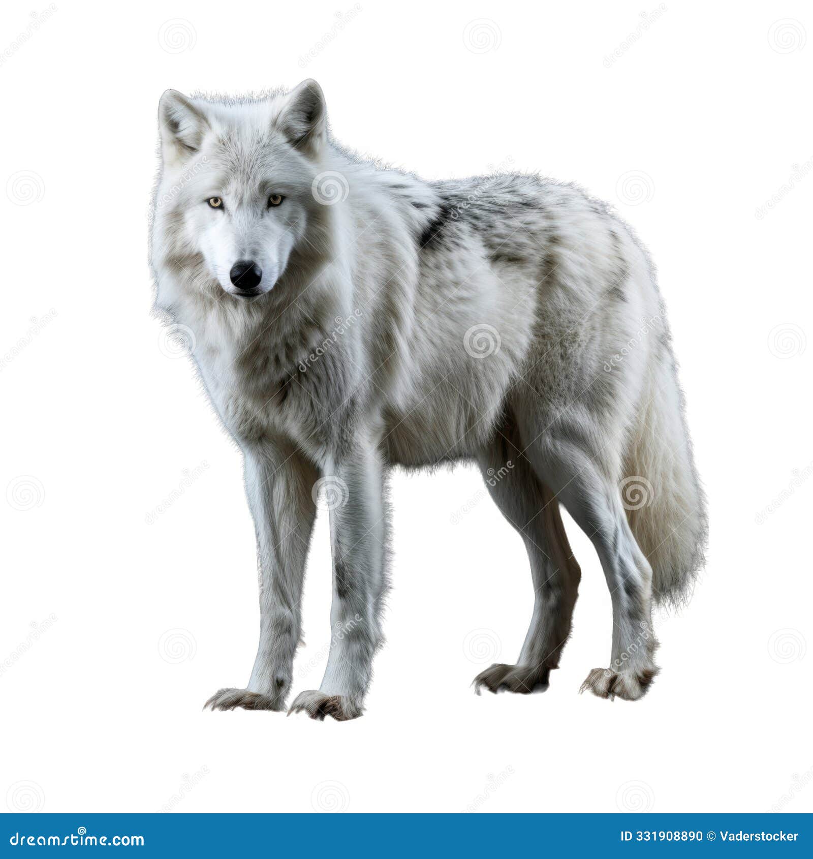 A White Wolf Standing stock photo. Illustration of eyes - 331908890