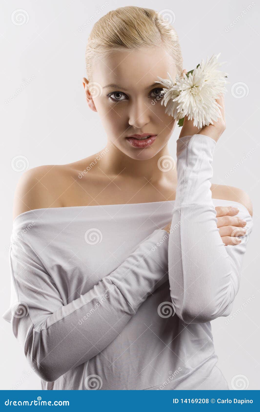 White woman flower stock photo. Image of pretty, lady - 14169208