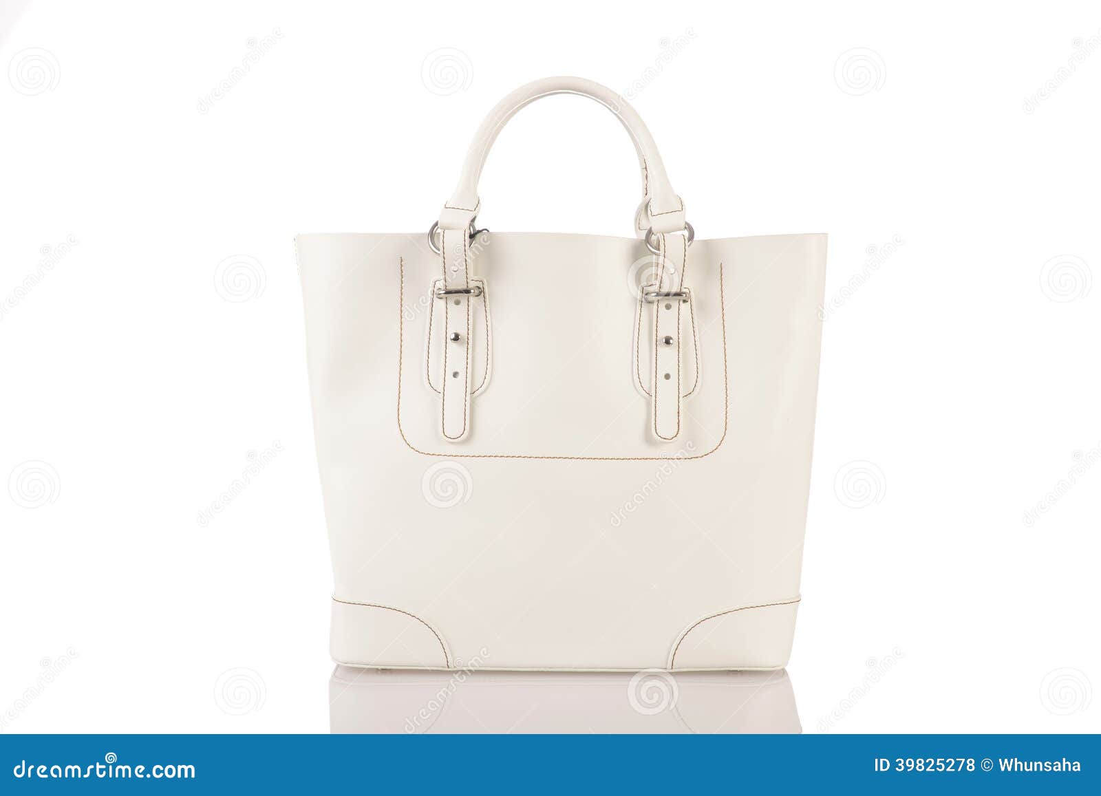 White Women Handbag Isolated on White Background Stock Photo - Image of ...