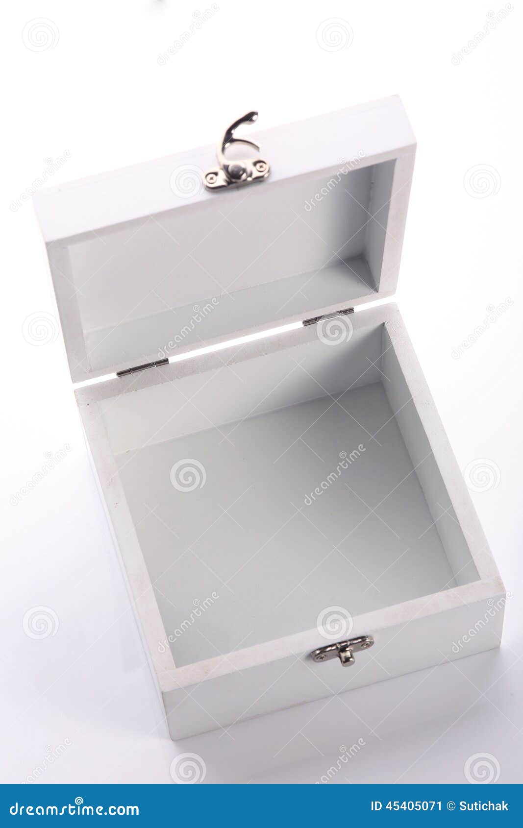 White Wood Box Open of the Product Stock Image - Image of open, decor ...
