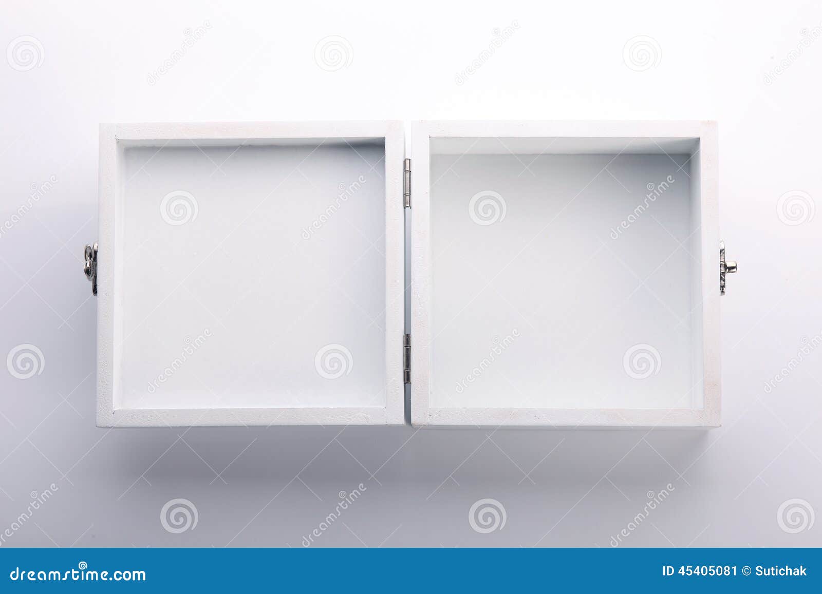 White Wood Box Open of the Product Stock Image - Image of design, store ...